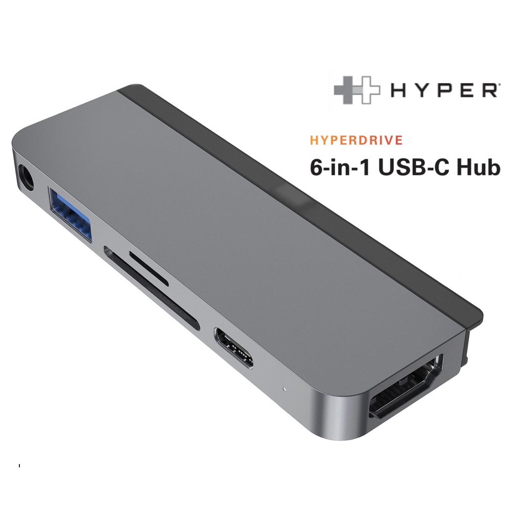 ฮับยูเอสบีซี ยี่ห้อ HYPER รุ่น 6-in-1 USB-C Hub ของแท้ 100% พร้อมส่งจาก ...