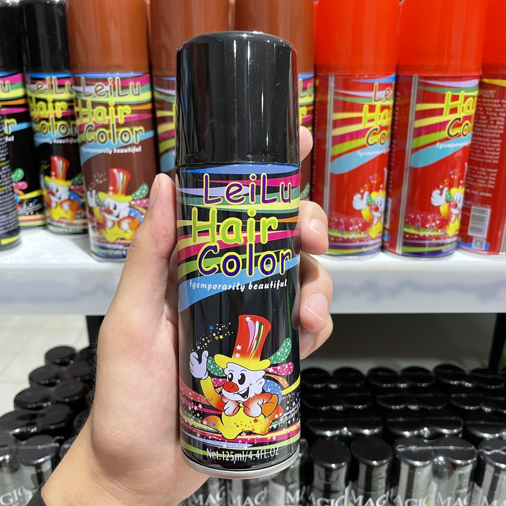 สเปรย์เปลี่ยนสีผมชั่วคราว Leilu ล้างออกง่ายกลิ่นไม่ฉุน ขนาด 125 ml ...