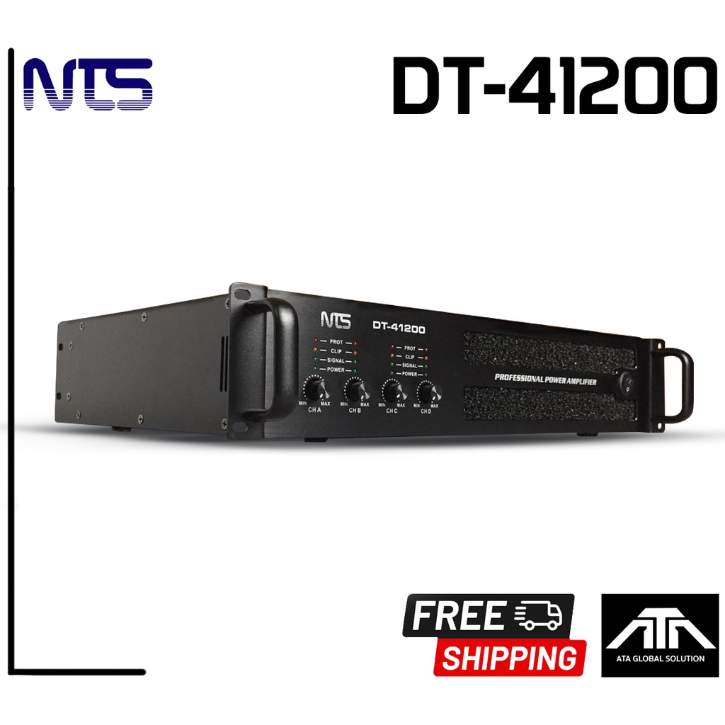 NTS DT-41200 poweramp 4CH เพาเวอร์แอมป์ เป็นพาวเวอร์ที่มี 4 ช่อง ขนาดความสูง 2U เป็นเครื่องขยาย ...