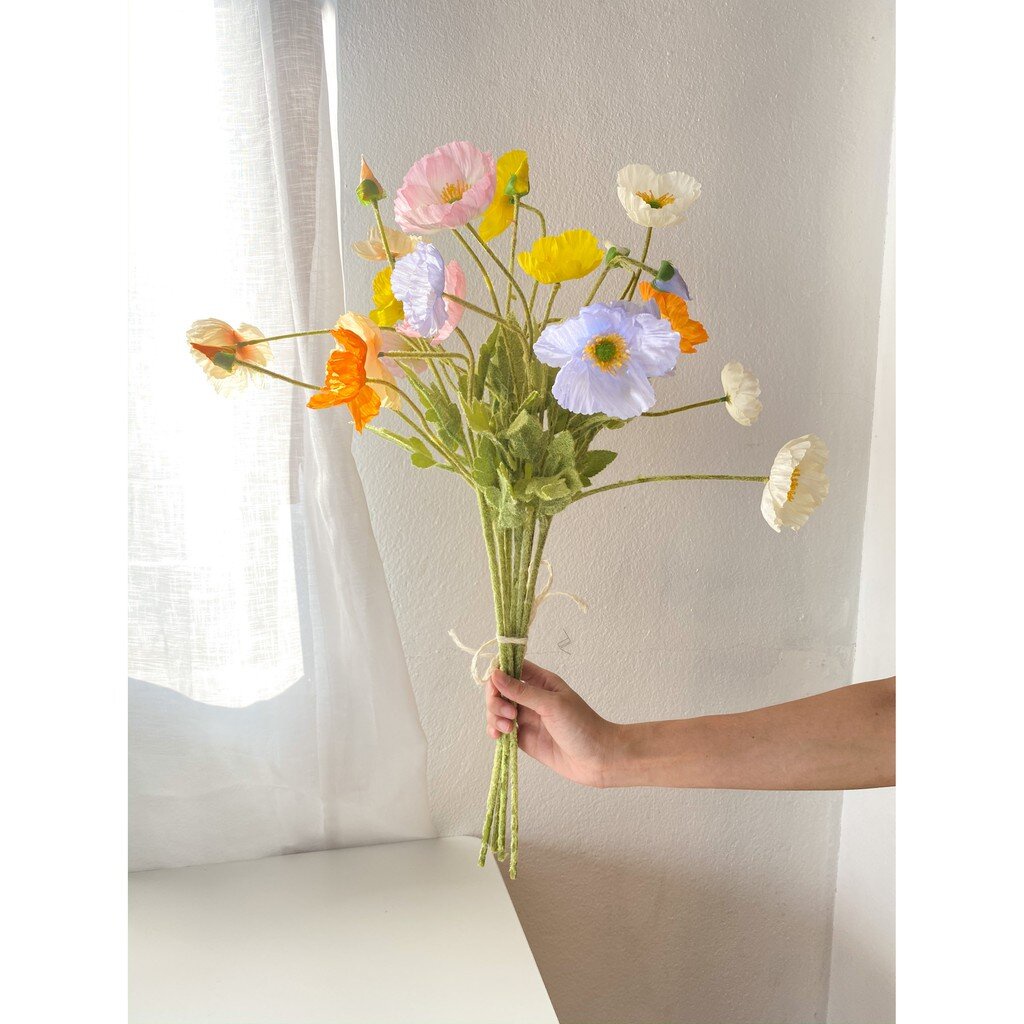 〃ดอกป๊อปปี้ปลอมเกาหลี〃 Poppy flower พรอพถ่ายรูป | Shopee Thailand