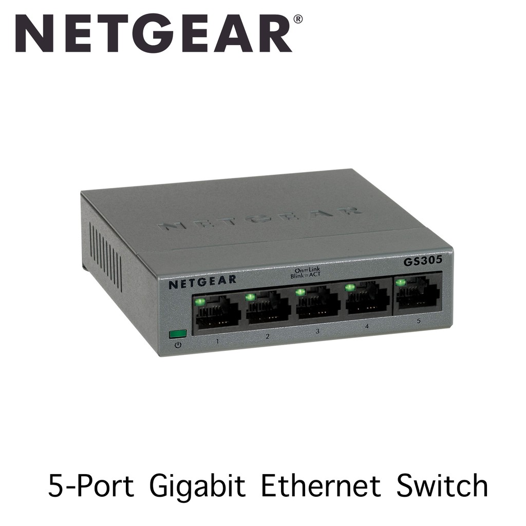 Netgear (GS305) 5-Port Gigabit Ethernet Switch ประกันศูนย์ไทย | Shopee ...