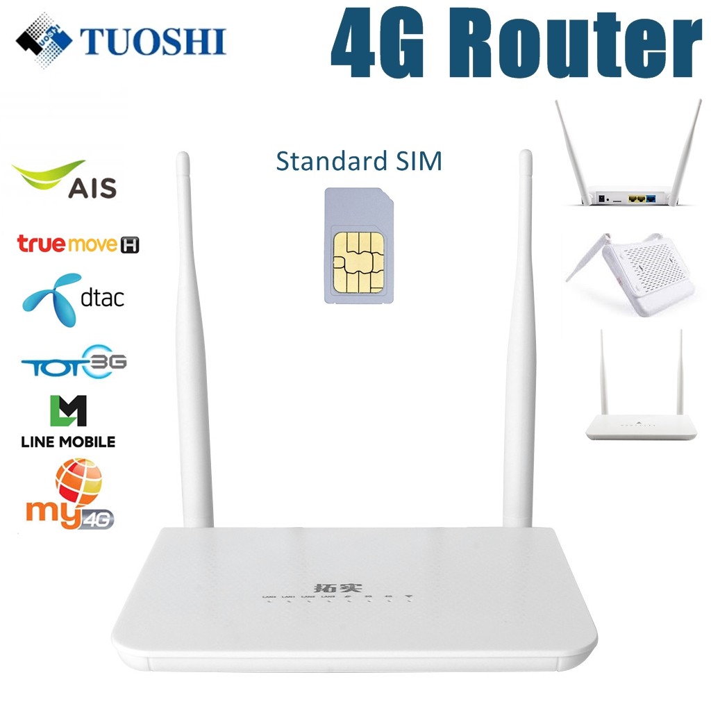 TUOSHI 4G Router ทำเน็ตบ้านด้วย SIM 4G กระจายใช้ Wifi ได้ครอบคลุมทั่ว ...