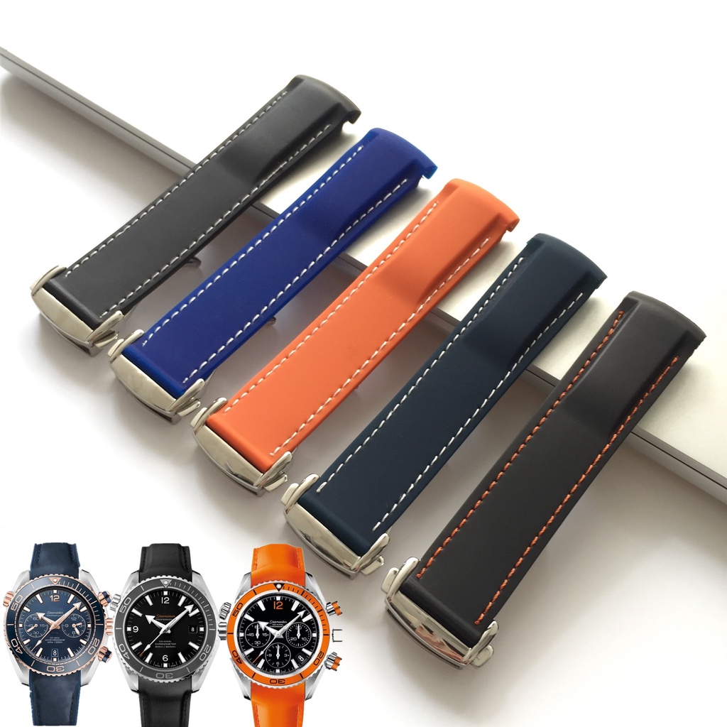 สายนาฬิกาข้อมือ แบบซิลิโคน กันน้ำ ขนาด 20, 22 มม. สำหรับ Seamaster ...