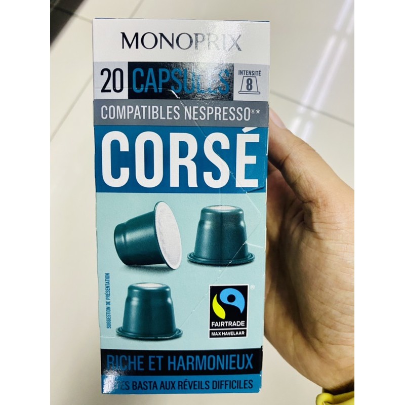 กาแฟแคปซูล Monoprix Corse Coffee (20 capsules) แคปซูลอลูมิเนียมสำหรับ ...