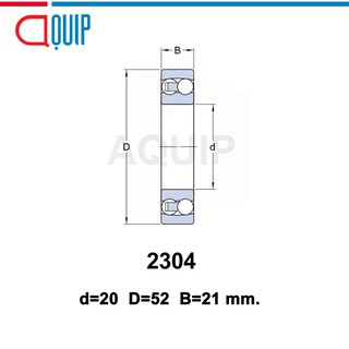 2304 SBC ( 2304TN ) ตลับลูกปืนเม็ดกลมปรับแนวได้เอง รังโพลียาไมด์ ...