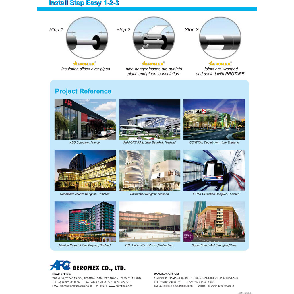 AEROFIX-STAND (แอร์โร่ฟิกแสตน) ฉนวนโฟมแข็ง หนา 1" (25 mm.) (UXT ...