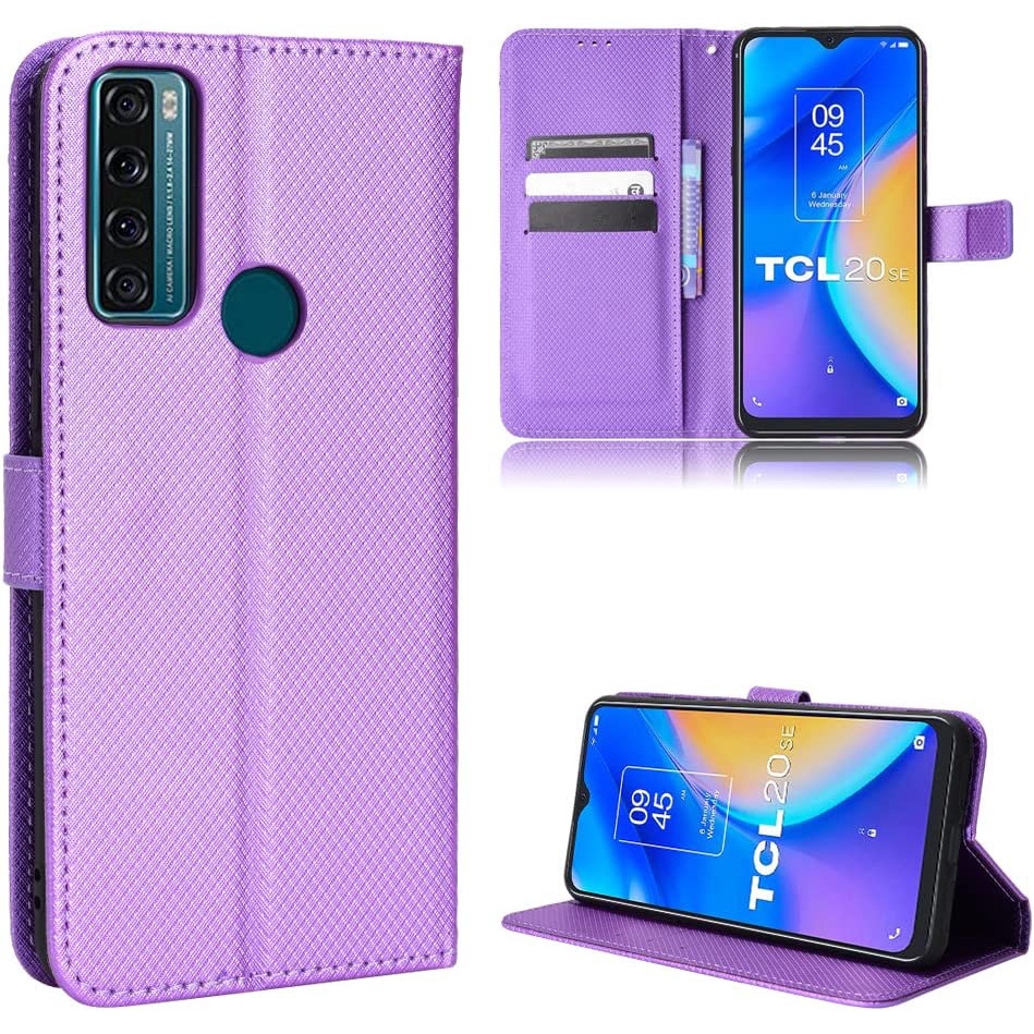 เคสโทรศัพท์มือถือหนัง ฝาพับ พร้อมช่องใส่บัตร สายคล้อง สําหรับ TCL 20R ...