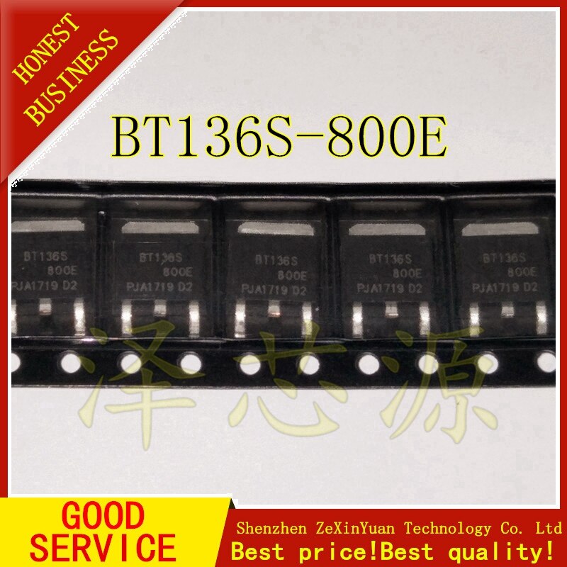 10pcs/lot BT136S-800E BT136S-800 BT136S BT136 4A 80V TO-252 SMD TRIAC ...