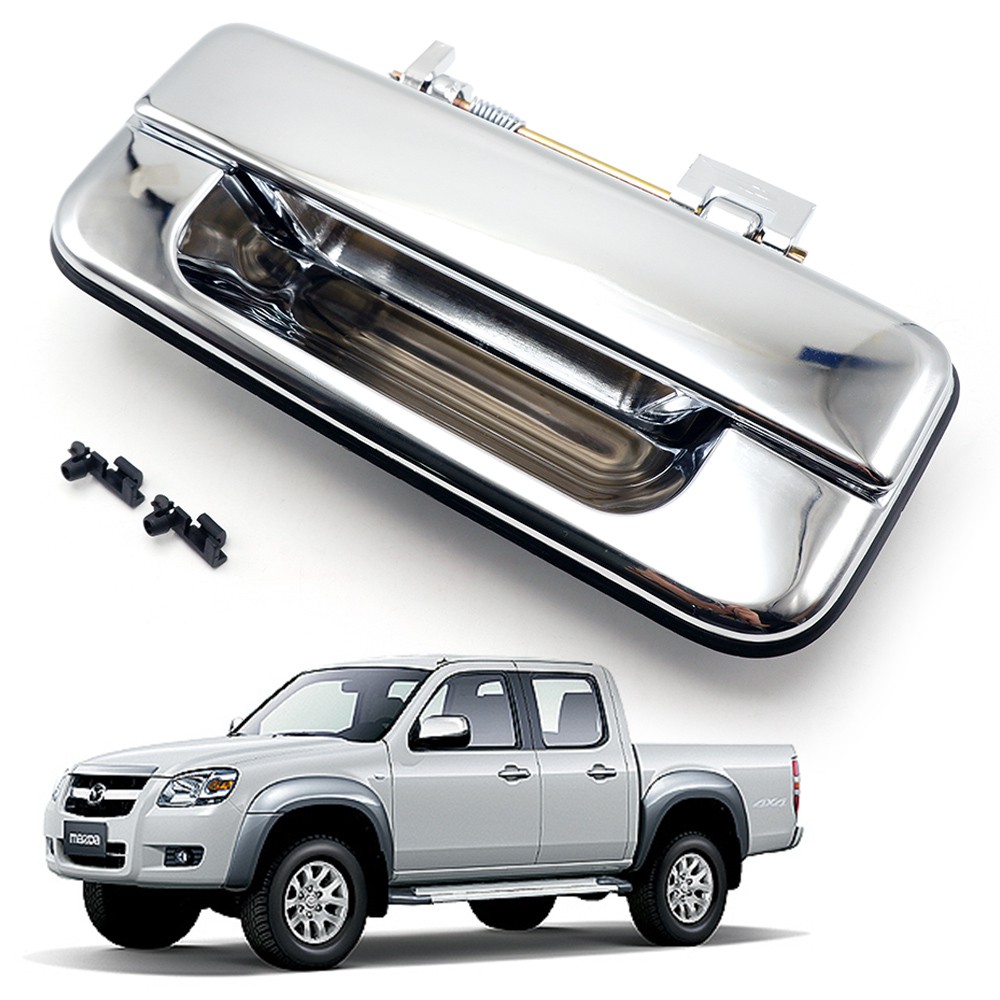 มือเปิดท้าย มือเปิดกระบะท้าย 1 ชิ้น สีโครเมียม สำหรับ Mazda,Ford Ranger ...