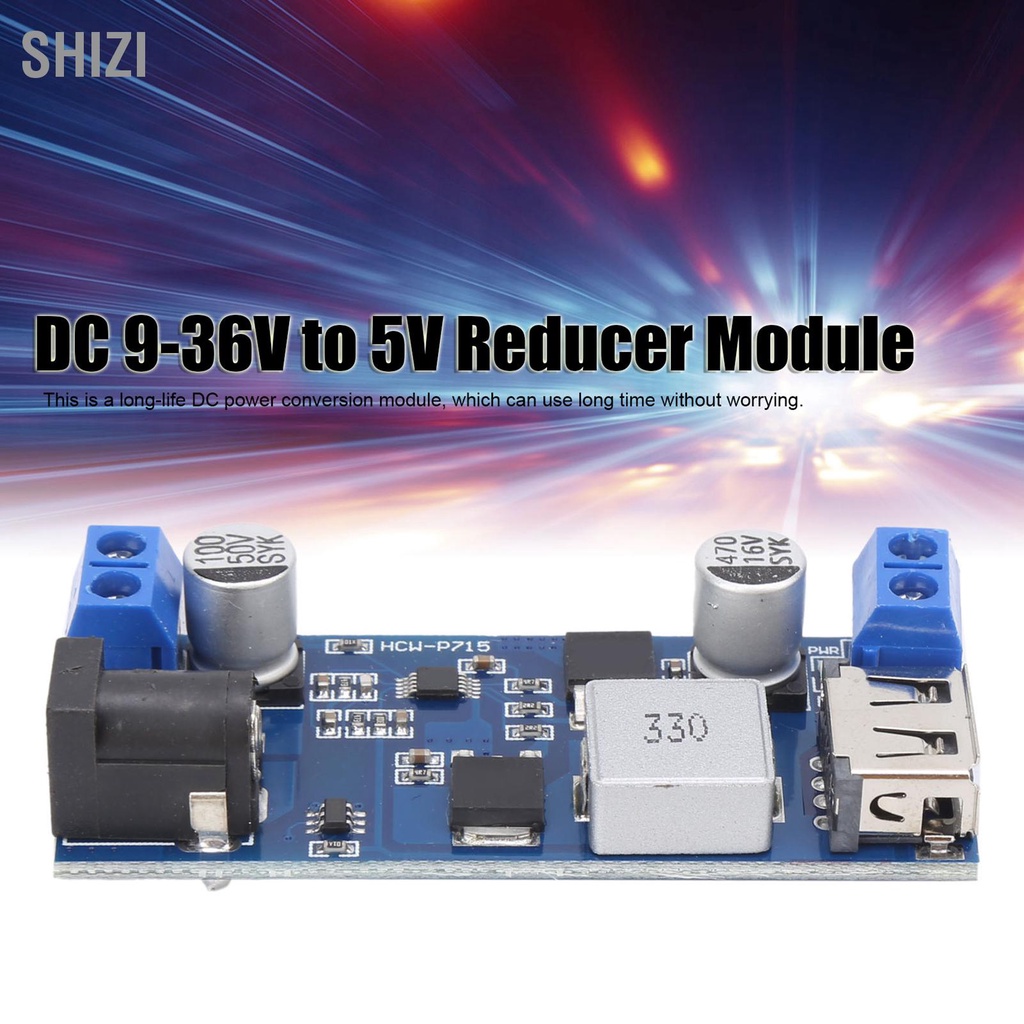 ShiZi บั๊กแปลงโมดูลเรซิ่นลดแรงดันไฟฟ้าหม้อแปลงพาวเวอร์ซัพพลาย Dc9`36V ถึง 5V | Shopee Thailand