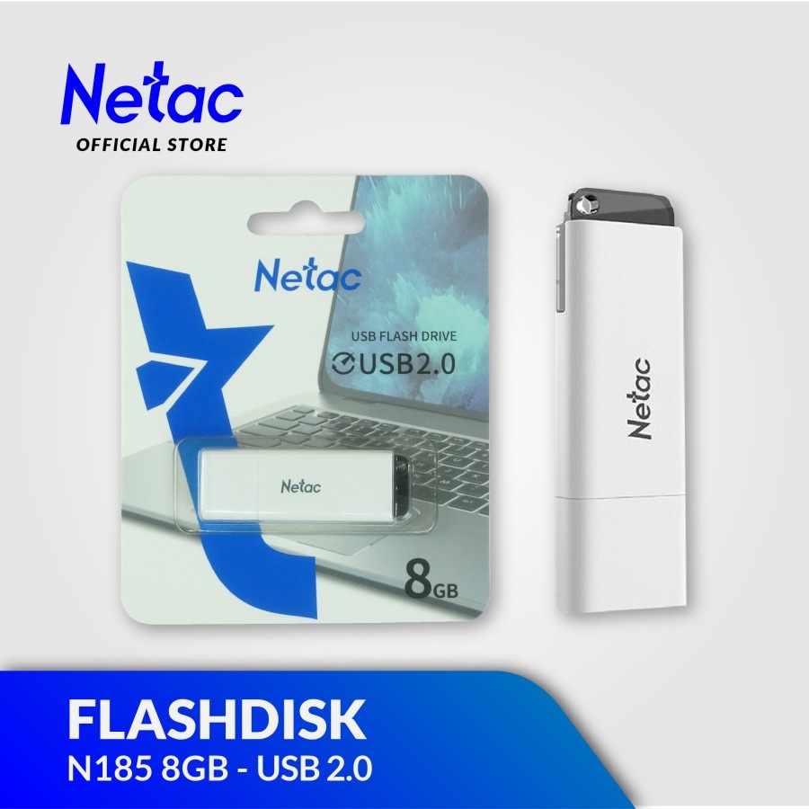 U185 แฟลชดิสก์ 64GB - 8GB Netac Flashdisk USB 2.0 พร้อมไฟ Led สีแดง ของ ...