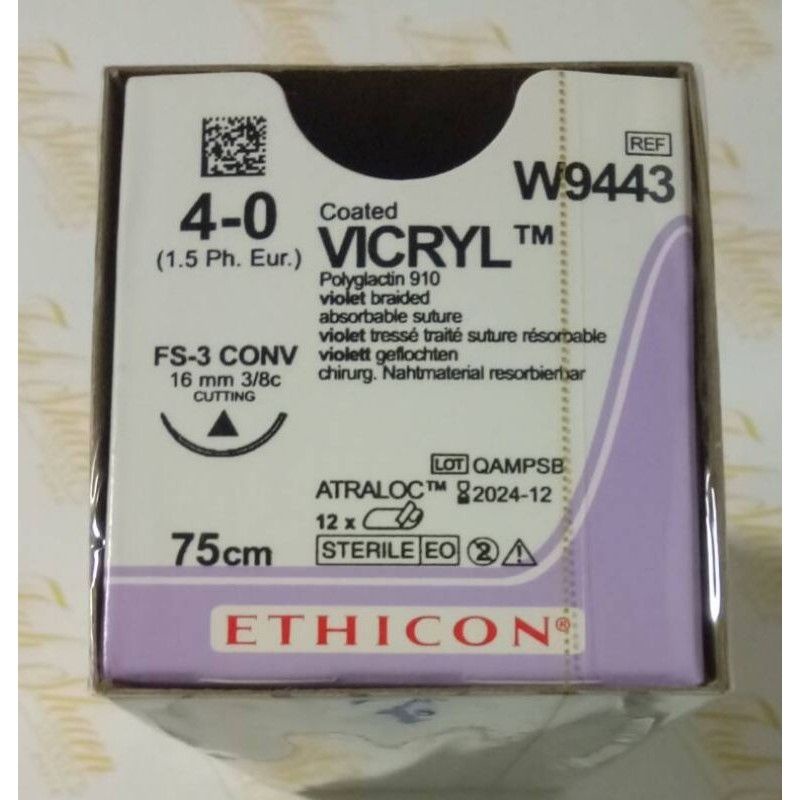 vicryl Ethicon w9442/w9443/vicry plus กล่องบรรจุ12ชิ้นขายเป็นกล่องราคา ...