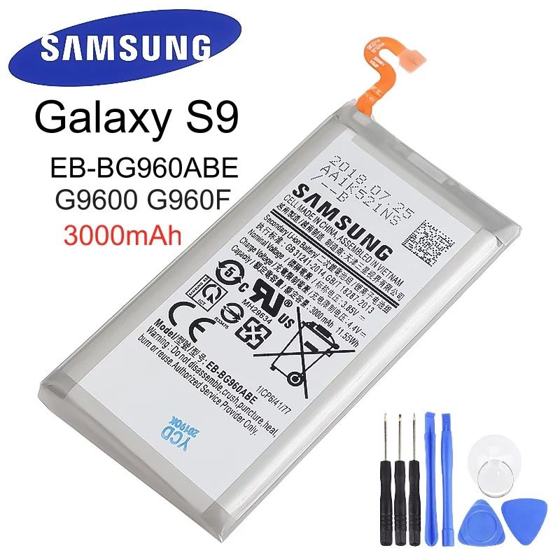 แบตเตอรี่สำหรับGalaxy S9 G9600 SM-G960F SM-G960 G960F G960แบตเตอรี่ ...