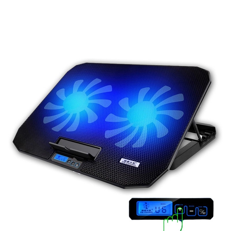 Cooling Laptop Stand with 2 Fans USB Cooling Led Screen Cooling Pad ...