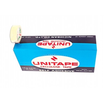 เทปใส Unitape หน้ากว้าง 1/2 นิ้ว 3 หลา แกนเล็ก (ยกกล่อง 24 ม้วน ...