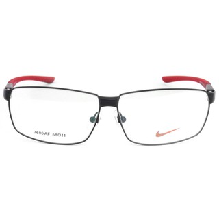 Nike Fashion แว่นตา รุ่น 7606 C-1-1 สีดำขาแดง กรอบเต็ม ขาข้อต่อ วัสดุ ...