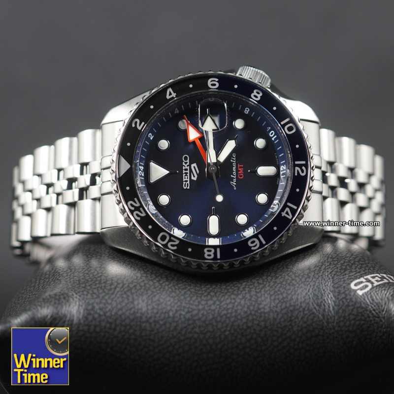 นาฬิกา Seiko 5 Sports GMT รุ่น SSK003K1,SSK003K,SSK003,หน้าปัดสีน้ำเงิน ...