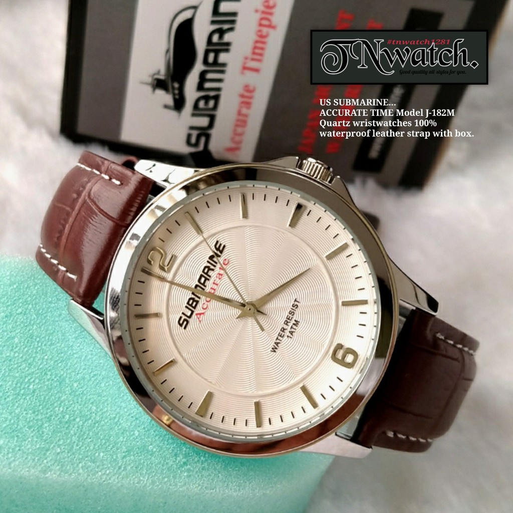 us submarine รุ่น J-183-184M นาฬิกาข้อมือ นาฬิกาผู้ชาย ระบบควอทซ์ ...