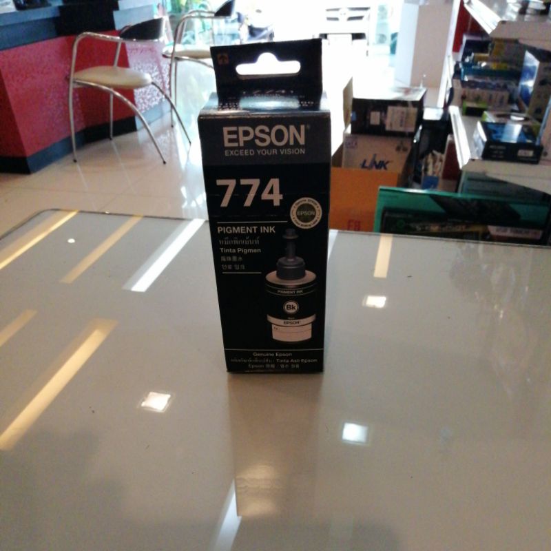 น้ำหมึกชนิดเติมสำหรับเครื่องพิมพ์ชนิดพ่นหมึก EPSON 774 BK | Shopee Thailand