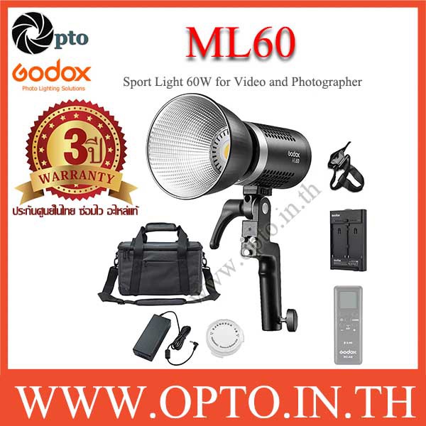 ML60 Godox 5600K Sport Light for Video and Photographer ไฟLED 60Wสปอร์ต ...