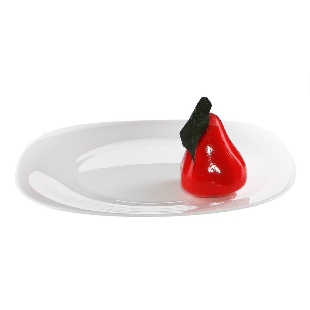 Combo of 3 Square Opal Glass Plates - Parma By Bormioli Rocco 31cm ...