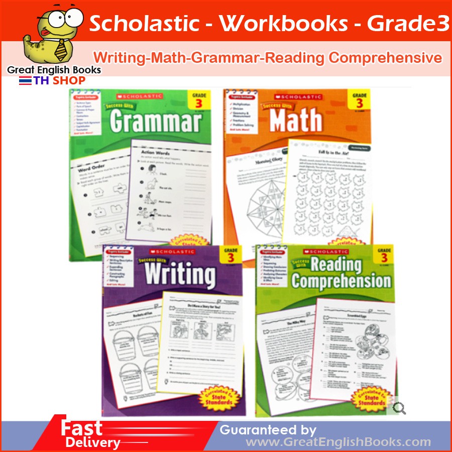 พร้อมส่ง หนังสือแบบฝึกหัด Scholastic Workbook Grade 3 Scholastic ...