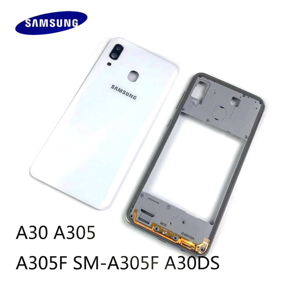 เคสแบตเตอรี่ พร้อมกรอบกลาง และปุ่มด้านข้าง สําหรับ Samsung Galaxy A30 ...