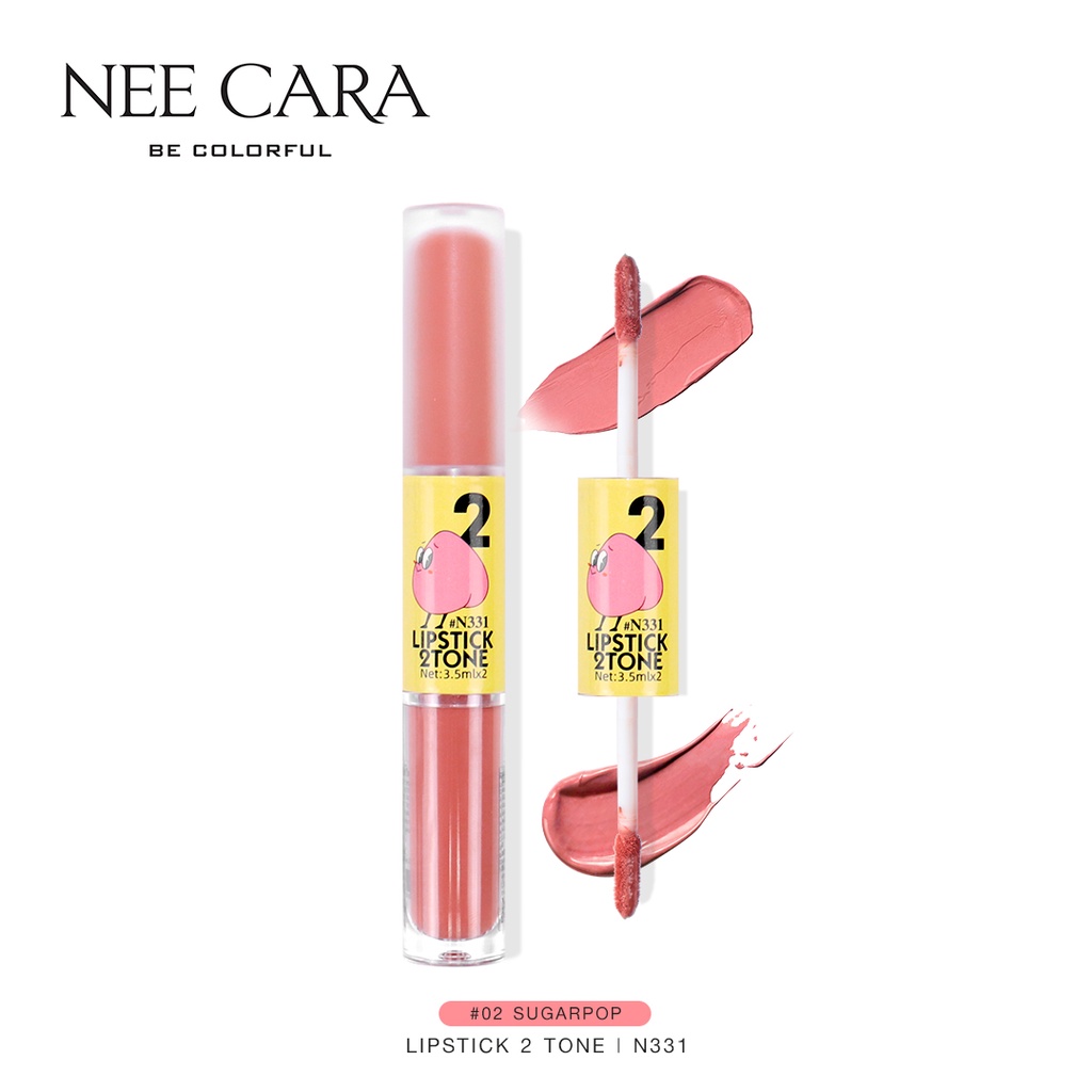NEE CARA นีคาร่า ลิป ลิปแมต & ลิปกลอส 2เนื้อ ในแท่งเดียว 2in1 N331 NEE ...
