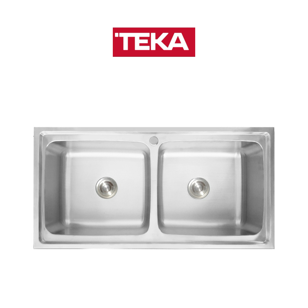 TEKA ซิงค์ 2 หลุม รุ่น T PLUS 2B สี สเตนเลส แถม ฟรี ก๊อกน้ำเย็น ...