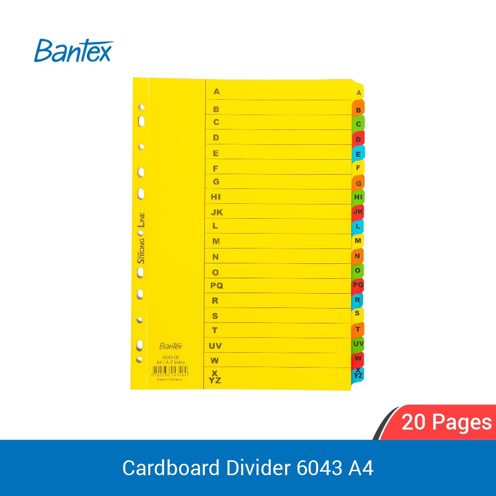 Ordner แฟ้มกระดาษ Divider / Ordner Divider BANTEX A4 ตัวอักษร AZ 6043 ...