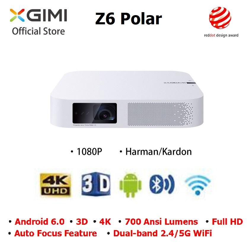 XGIMI Z6 Polar LED Smart Projector FullHD 1080P 700 Ansi Lumens LED DLP ...