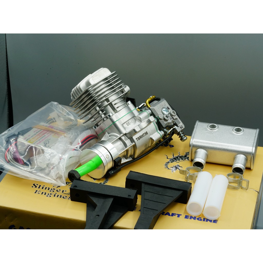 เครื่องยนต์ Stringer (RCGF) 15 CC- RE เบนซิน ท่อไอเสีย ออกด้านหลัง ...