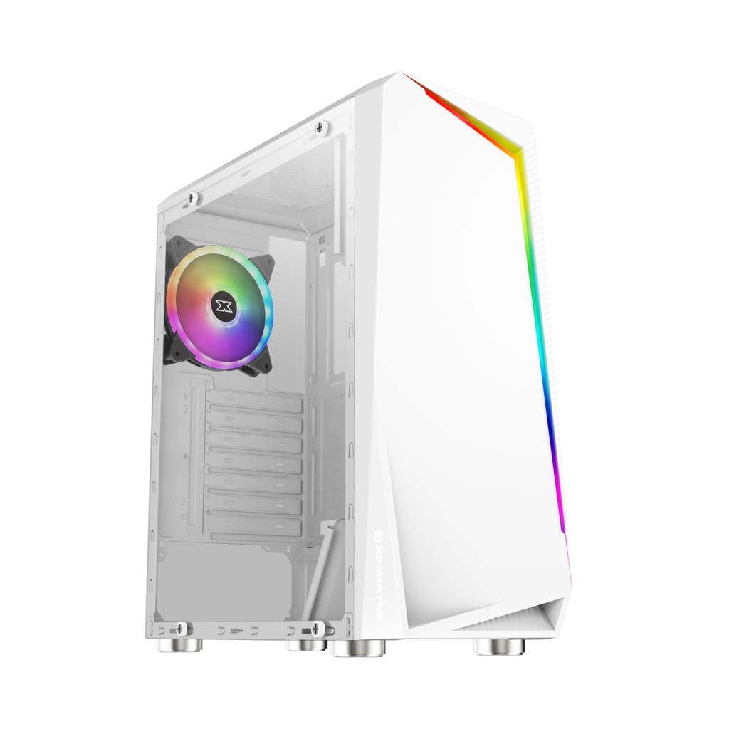 Case Xigmatek Vortex Arctic RGB ATX Tempered Glass PC GAMING White ...