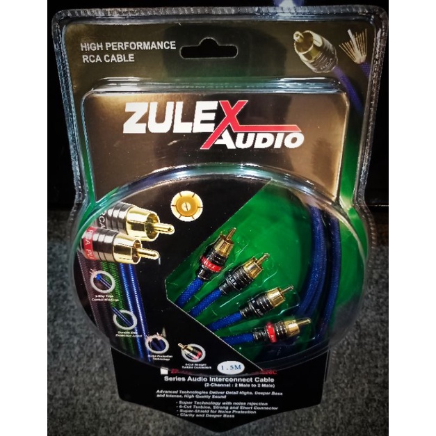 สายสัญญาณเสียง ZULEX ความยาว1.5M. หัวชุดทอง24k ตัวสายมีชีนป้องกันสัญญาณ ...