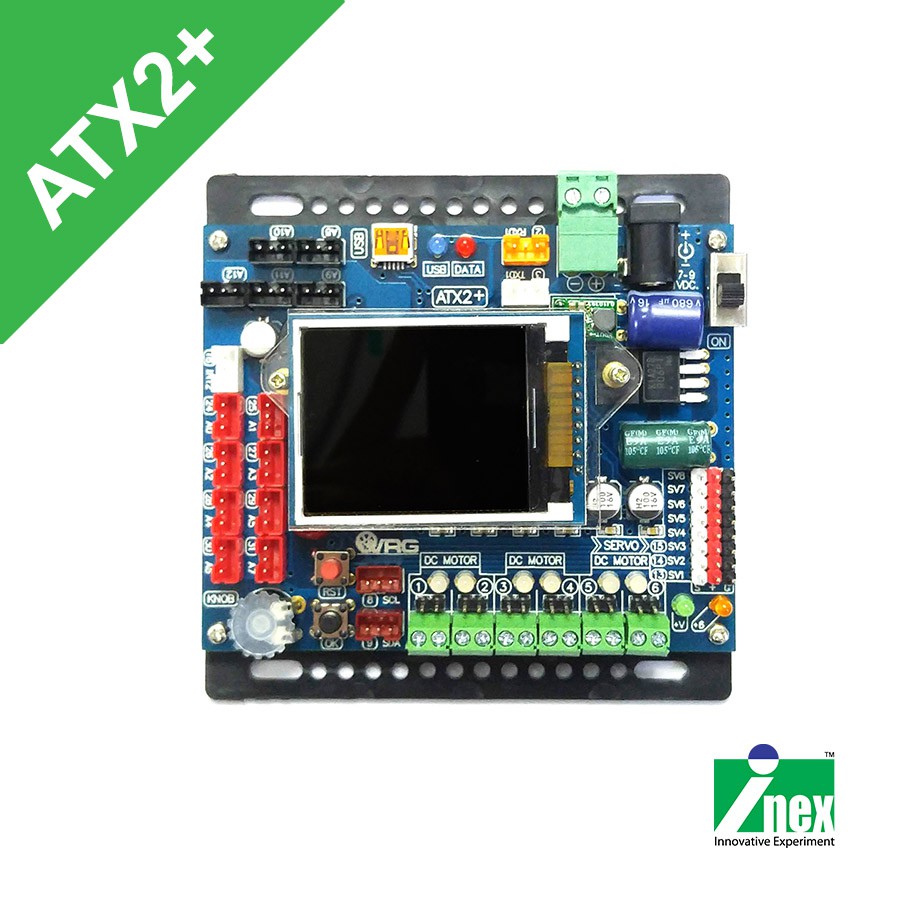 INEX ATX2+แผงวงจรควบคุมหุ่นยนต์ด้วยภาษา C/C++/Arduino/coding/DIYrobot/โค้ดดิ้ง/microcontroller ...