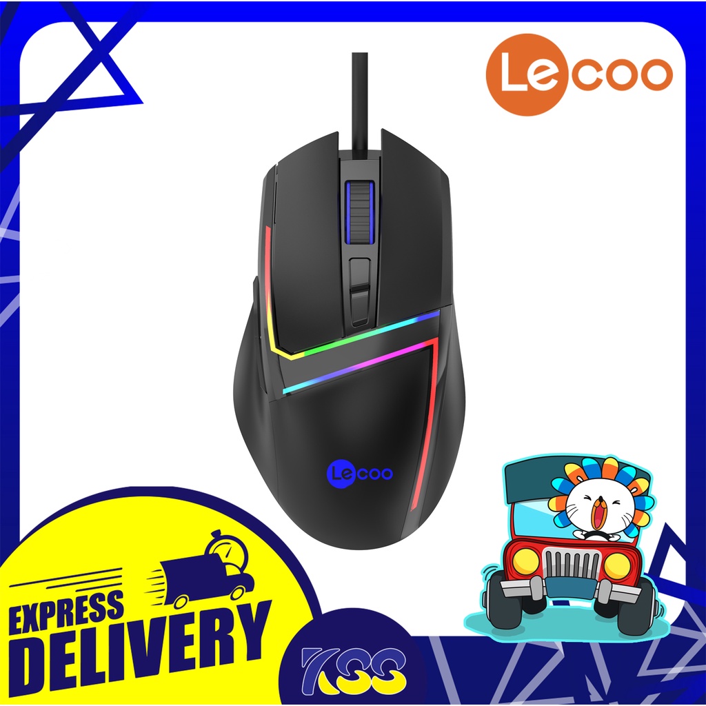 เม้าเล่นเกมส์ เมาส์เกมมิ่งส์ LECOO by LENOVO MS106 WIRED MOUSE BLACK รับประกัน 1 ปี | Shopee ...