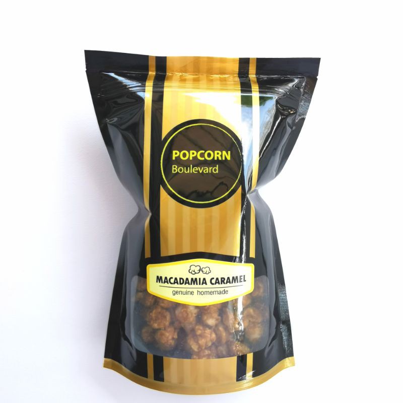 POPCORN Boulevard - Macadamia Caramel ป๊อปคอร์นคาราเมลใส่ถั่วแมคคาเด ...