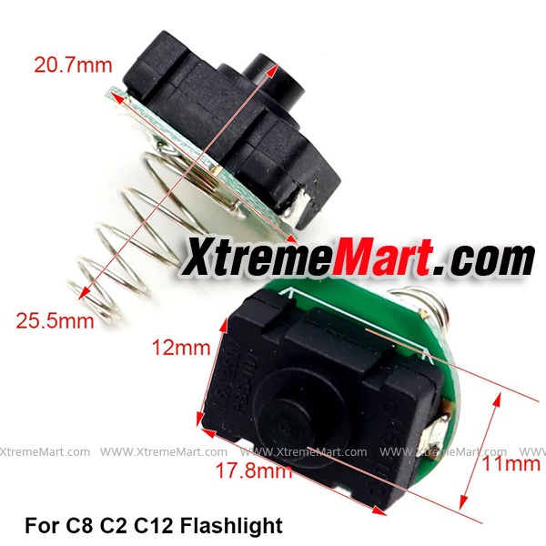 สวิตช์ท้ายพร้อม PCB สำหรับ UltraFire 501B C8 C2 C12 เเละไฟฉายอื่นๆ | Shopee Thailand