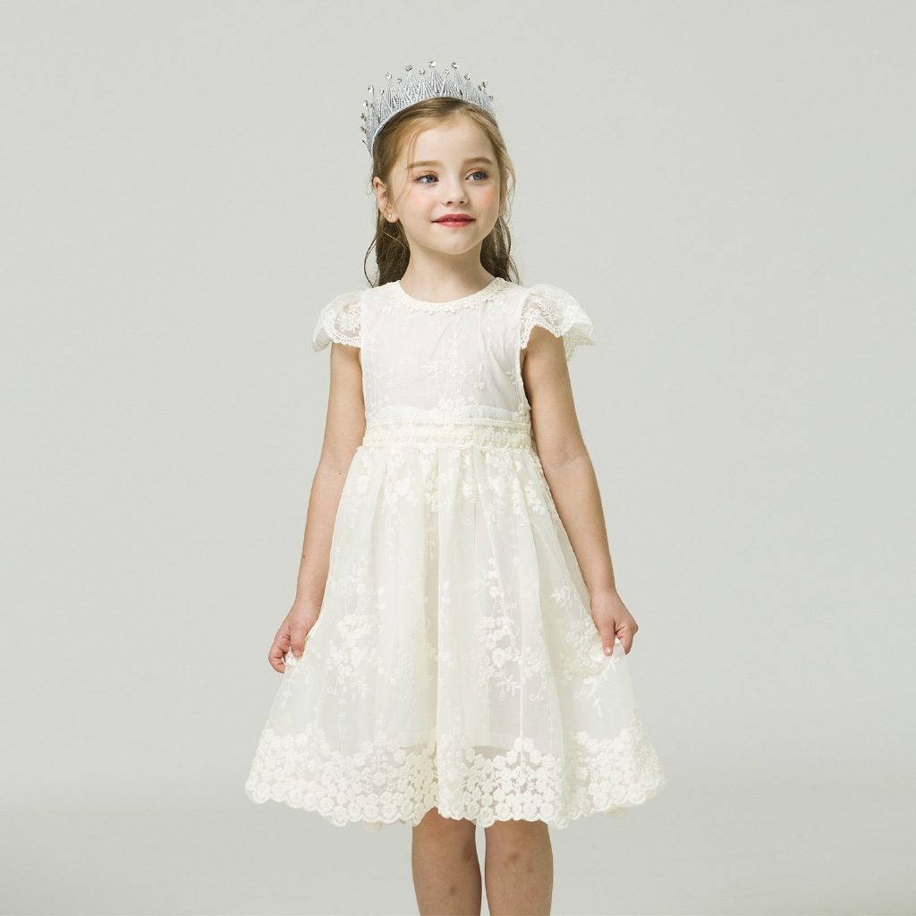 NNJXD ชุดเดรสผ้าลูกไม้สำหรับเด็กผู้หญิง | Shopee Thailand