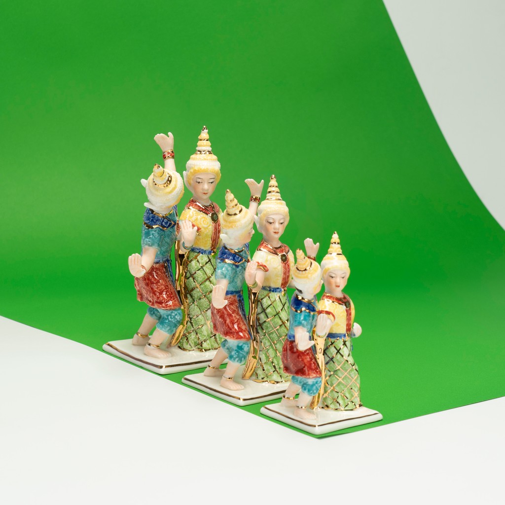 ตุ๊กตาตั้งศาล ตุ๊กตาละครรำ ตุ๊กตานางรำเซรารามิค เปี่ยมสุข | Shopee Thailand