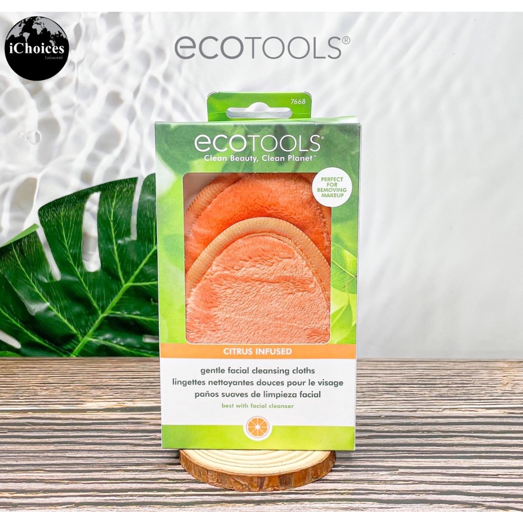 [ecotools] Clean Beauty Clean Planet Citrus Infused, 2 Count แผ่นทำความ ...