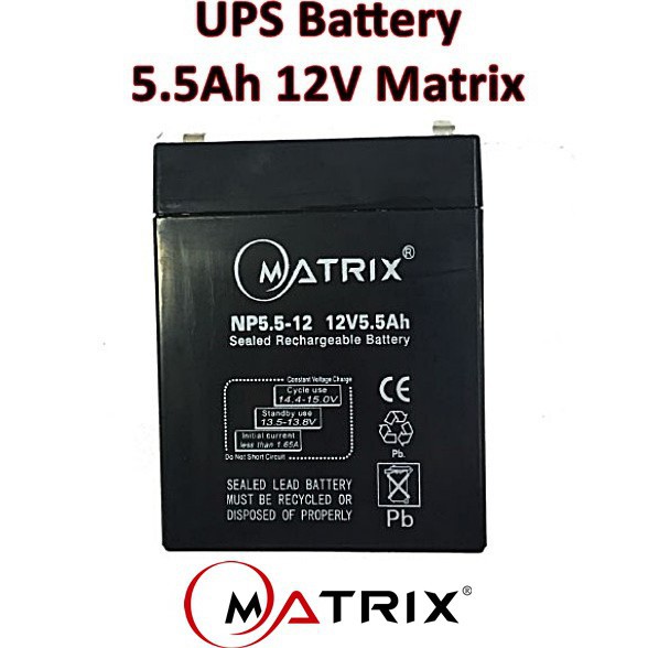 ⚡️แบตเตอรี่เครื่องสำรองไฟ⚡️ UPS Battery Matrix 5.5Ah /7.8Ah /9Ah /12Ah ...