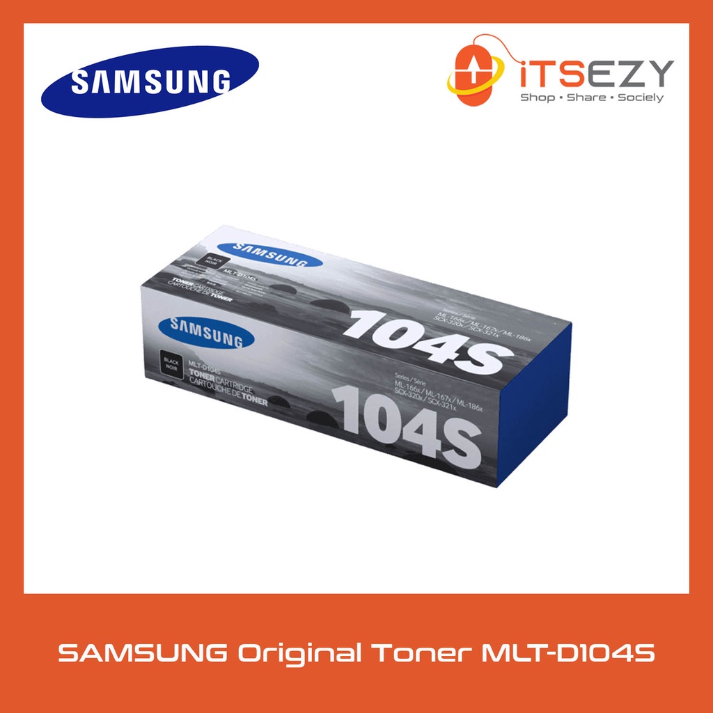 ตลับหมึกโทนเนอร์ดำ ของแท้ ยี่ห้อ SAMSUNG รุ่น MLT-D104S | Shopee Thailand