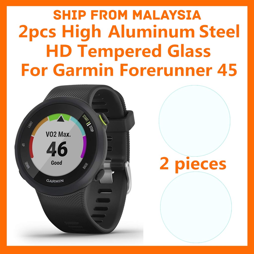 Garmin Forerunner 55 45 [ 2 ชิ้น ] กระจกนิรภัยกันรอยหน้าจอ HD เหล็ก ...