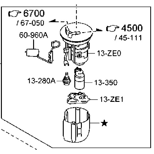 (ของแท้) ชุดปั้มน้ำมันเชื้อเพลิงมาสด้าพร้อมเกจ (ยกชุด) ใช้กับ Mazda3 ...