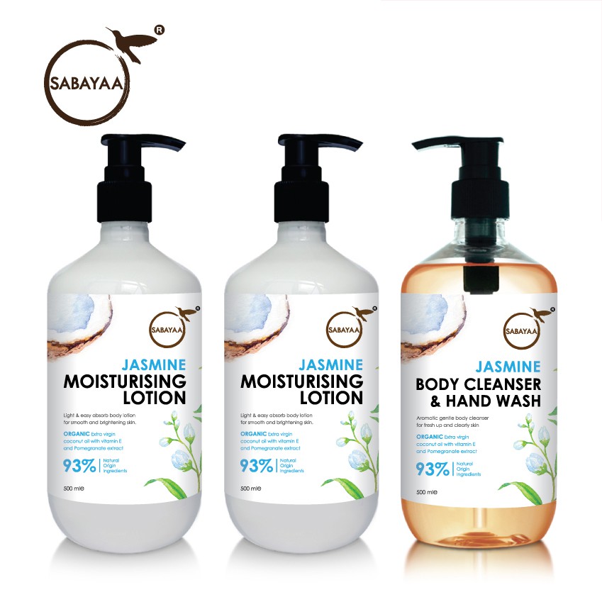 SABAYAA สบาย่า โลชั่นสูตรน้ำ กลิ่น มะลิ (2ชิ้น) และ เจลอาบน้ำ กลิ่น มะลิ (1ชิ้น) SBYMLJA2BCJA1 ...