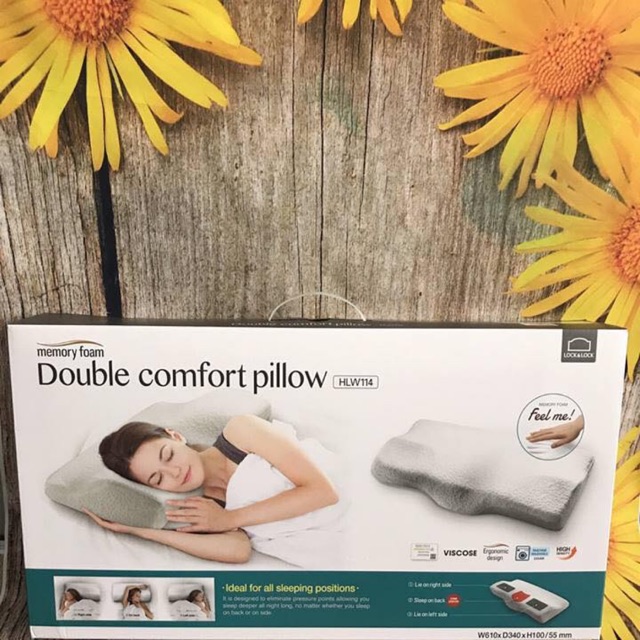 Lock & Lock HLW114 หมอนเมมโมรี ่ โฟม 50D (62 x 34 x 10 ซม . ) | Shopee ...
