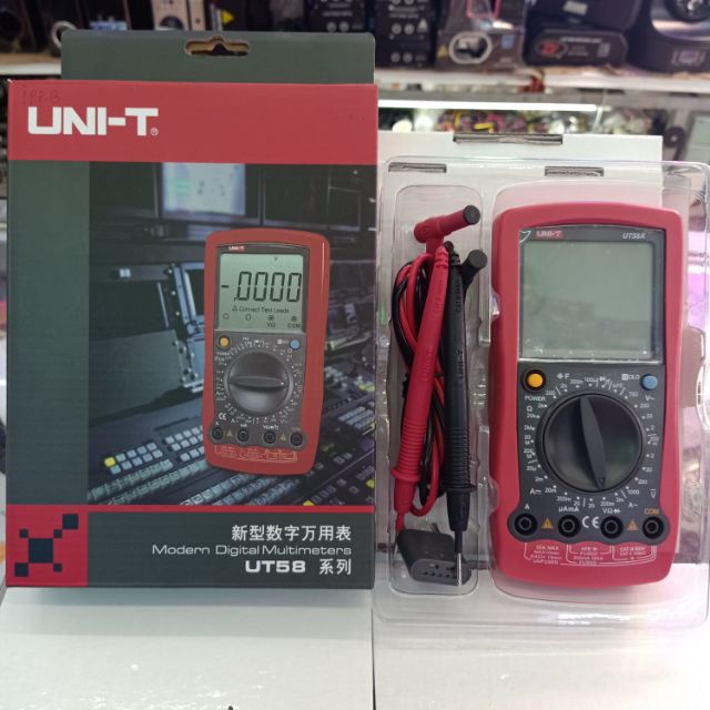 UNI-T UT58A Multimeter Digital มิเตอวัดไฟ มัลติมิเตอร์ดิจิตอล มัลติมิเตอร์แบบดิจิตอล | Shopee ...