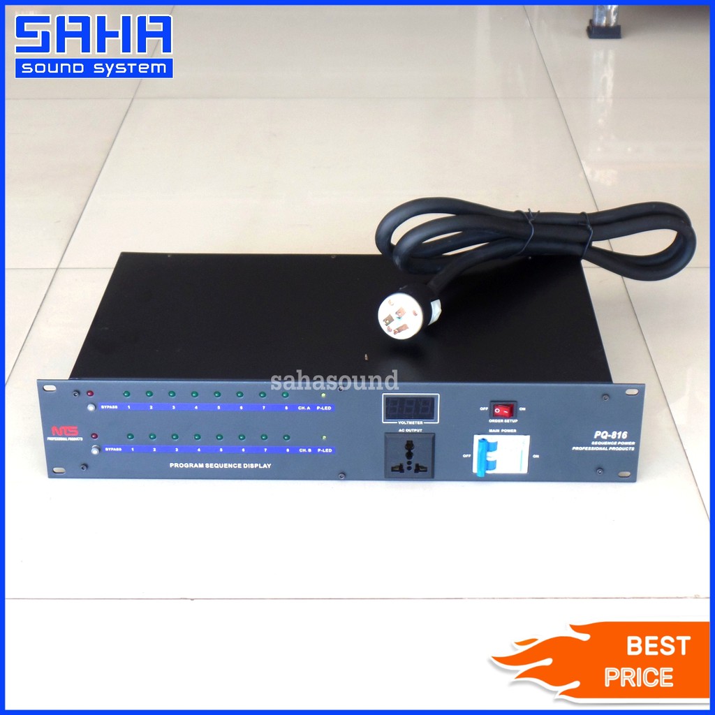 NTS PQ-816 AC Outlet ซีเควนซ์เพาเวอร์เบรกเกอร์ 16+1 แชนแนล ปลั๊กพ่วงติดแร็ค (220V) sahasound สห ...