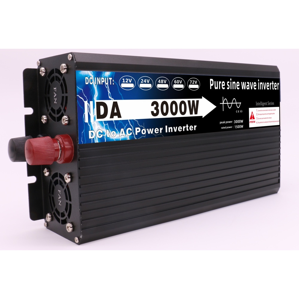 อินเวอร์เตอร์ เพียวซายเวฟ 3000w 12v/24v Inverter pure sine wave 12V/24V ถึง 220V เครื่องแปลงไฟ 2 ...
